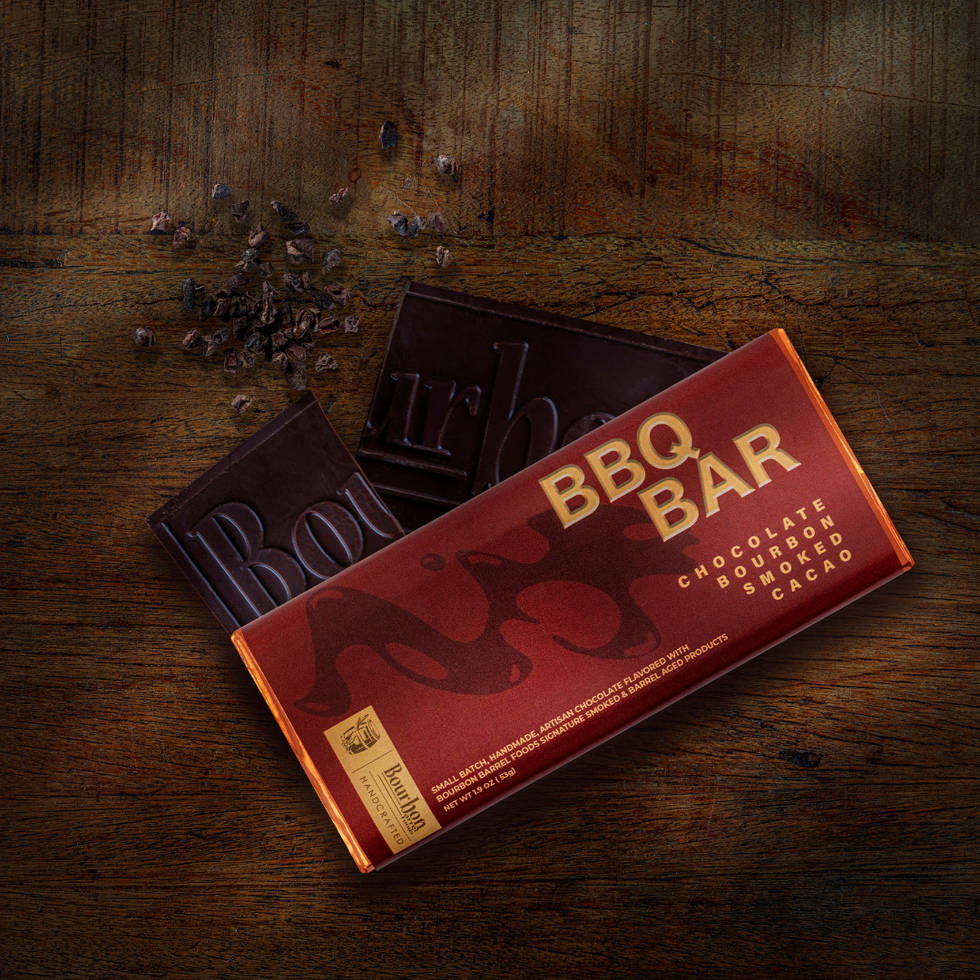Bourbon Smoked BBQ Dark Chocolate Bar – Bourbon Barrel Foods